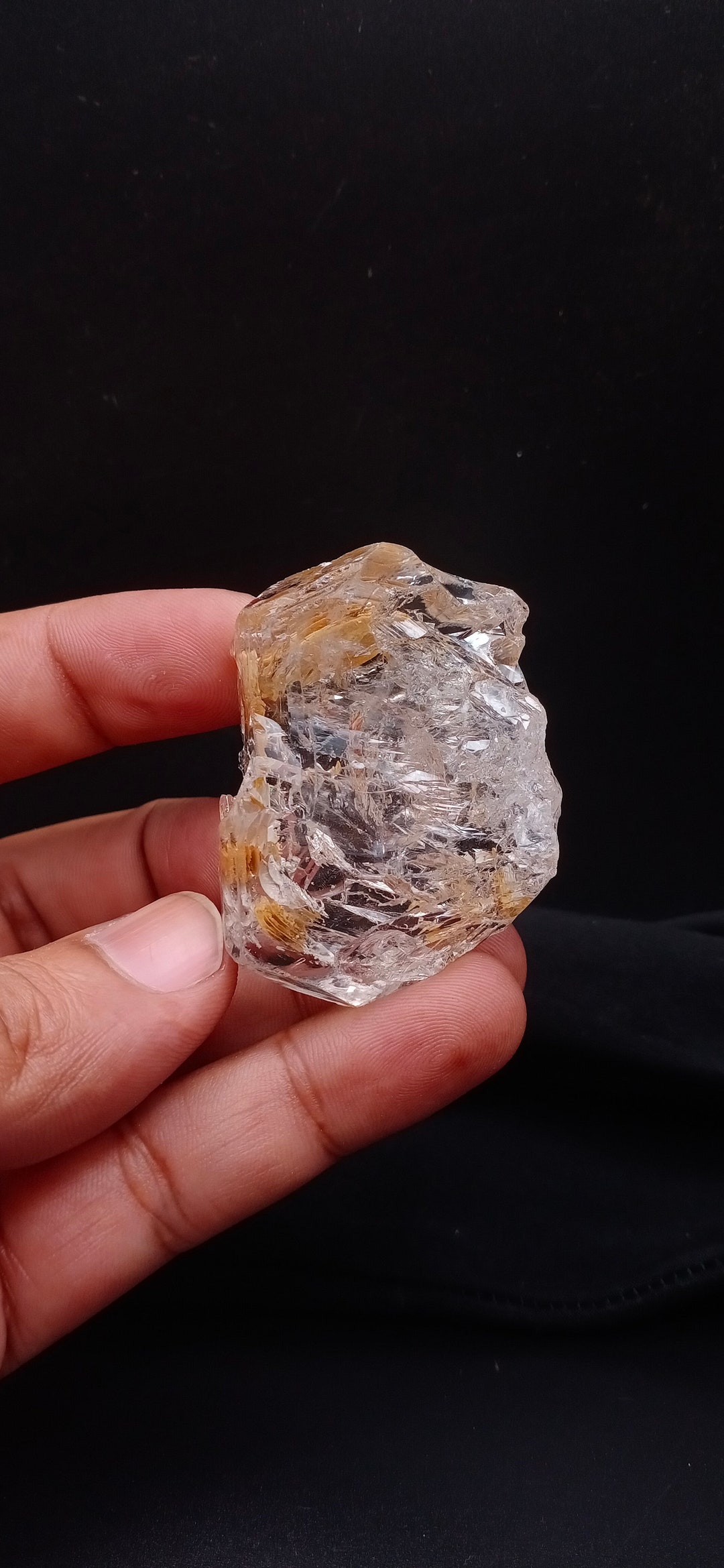 Cristal de quartz de fenêtre Elestial Fenster rare de 42 grammes avec ...