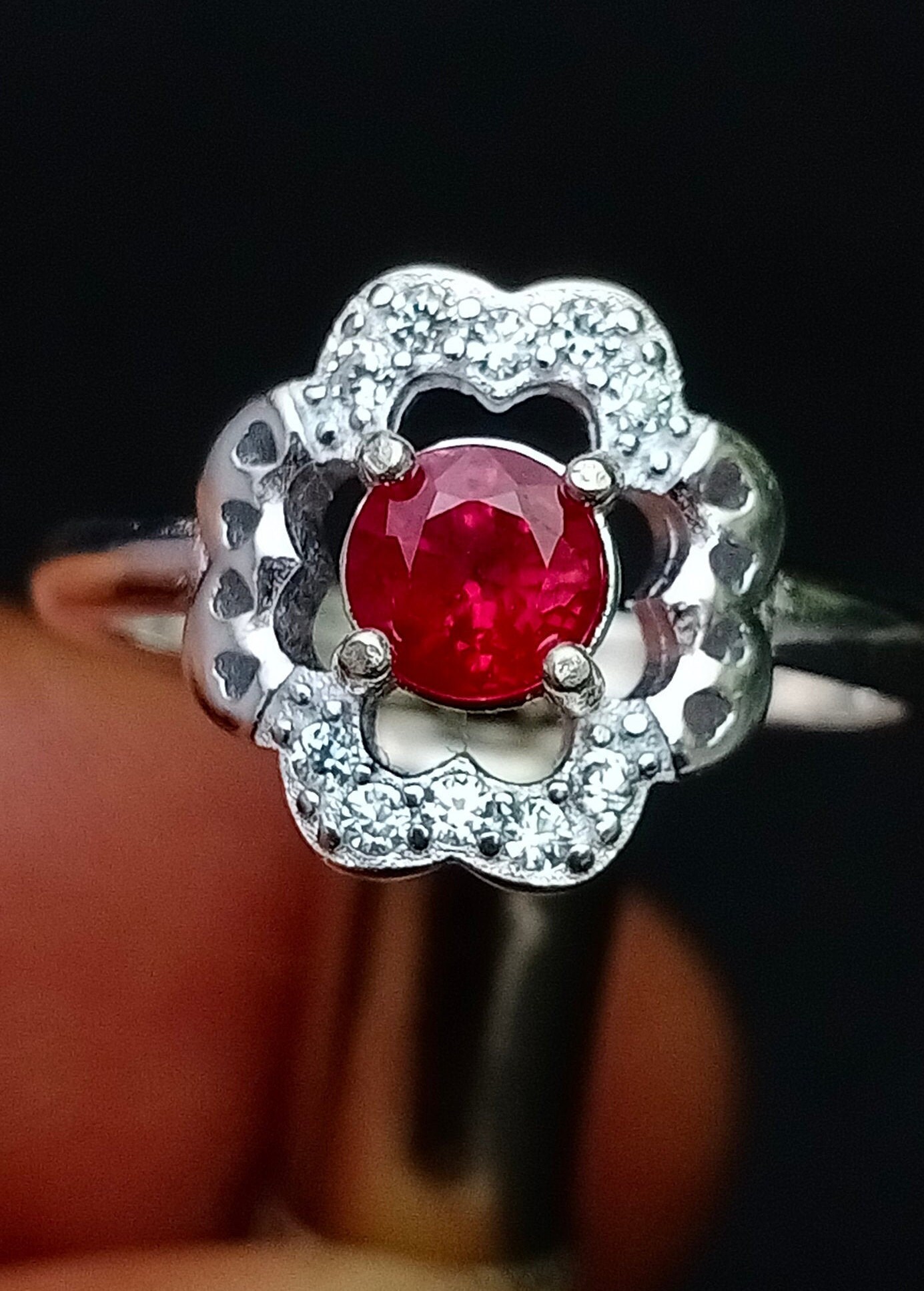 Very Beautiful Natural 0.50 Carat Tajikistan Ruby in 925 - Etsy UK