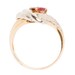 18ct Gold Ruby and Diamond Twist Cocktail Ring | 18K Solid Gold Vintage ...