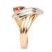 18ct Gold Ruby and Diamond Twist Cocktail Ring | 18K Solid Gold Vintage ...