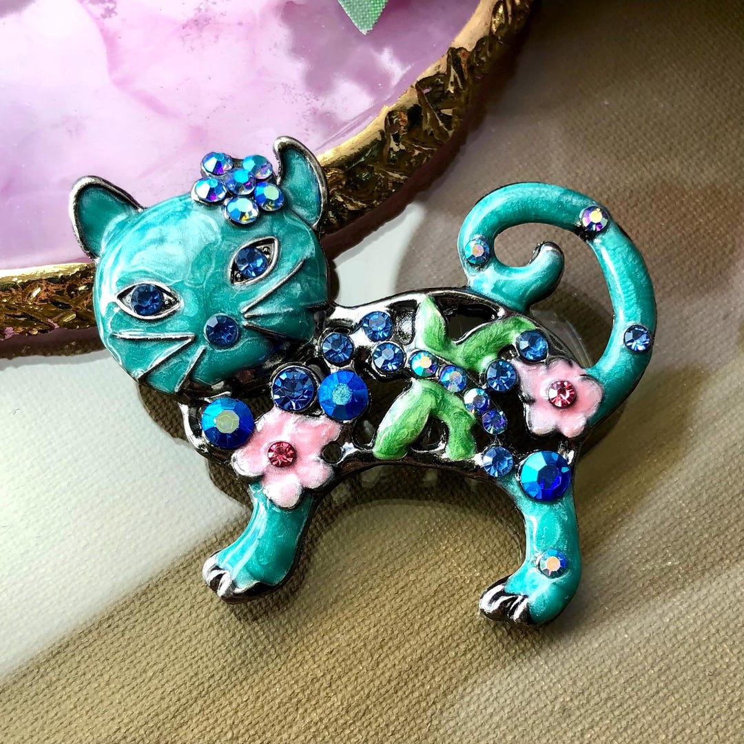 Cat Brooch Pin, Cat Brooch, Cat Pin, Cat Gift, Cat Jewellery, Cat ...
