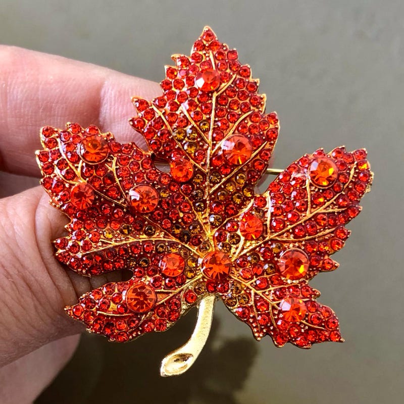 Autumn Leaf Brooch - Etsy