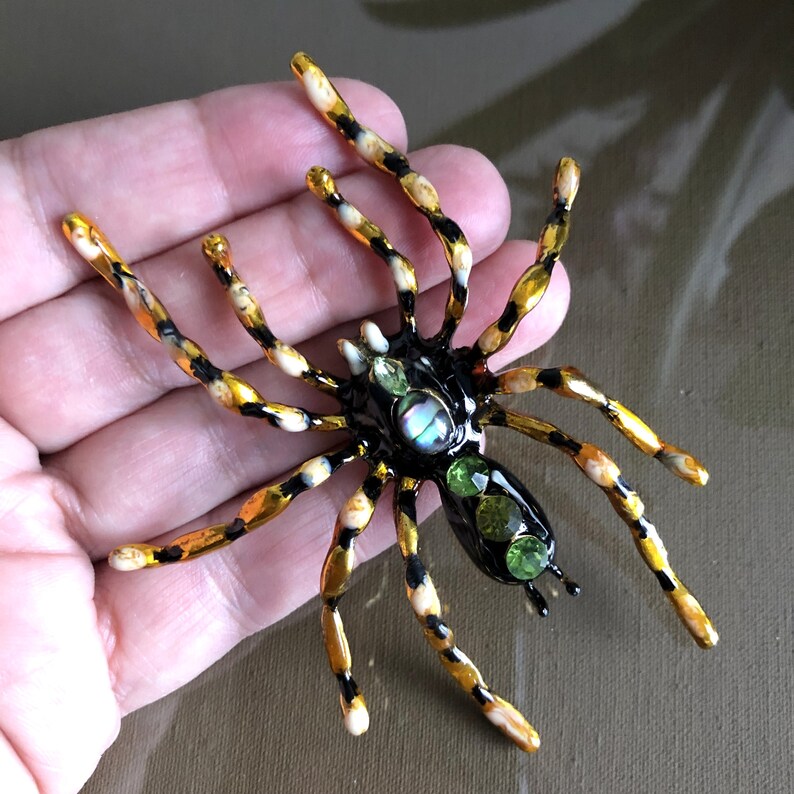 Spider Brooch Large Spider Jewelry Spider Jewellery Spider - Etsy