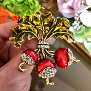 Big Brooch, Radish Jewelry, Broosh Pin, Gift Ideas - Etsy