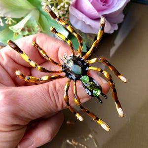 Spider Brooch, Large Spider Jewelry, Spider Jewellery, Spider Gift ...
