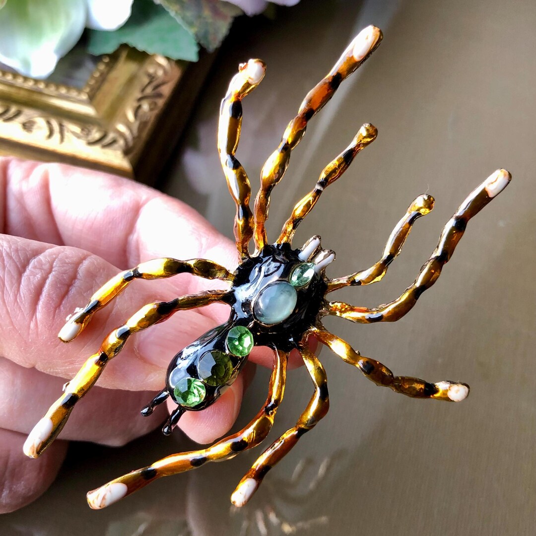 Spider Brooch, Large Spider Jewelry, Spider Jewellery, Spider Gift ...