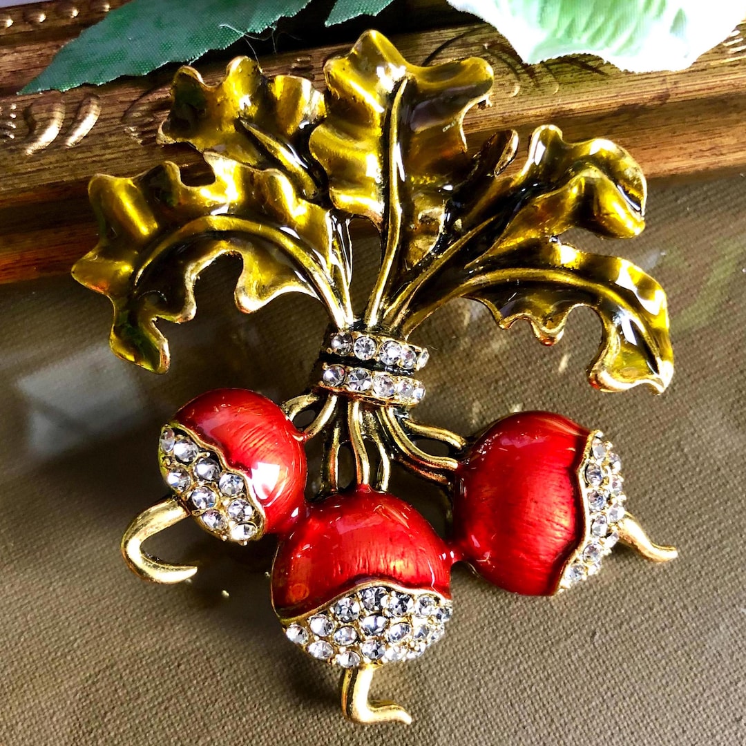 Big Brooch, Radish Jewelry, Broosh Pin, Gift Ideas - Etsy