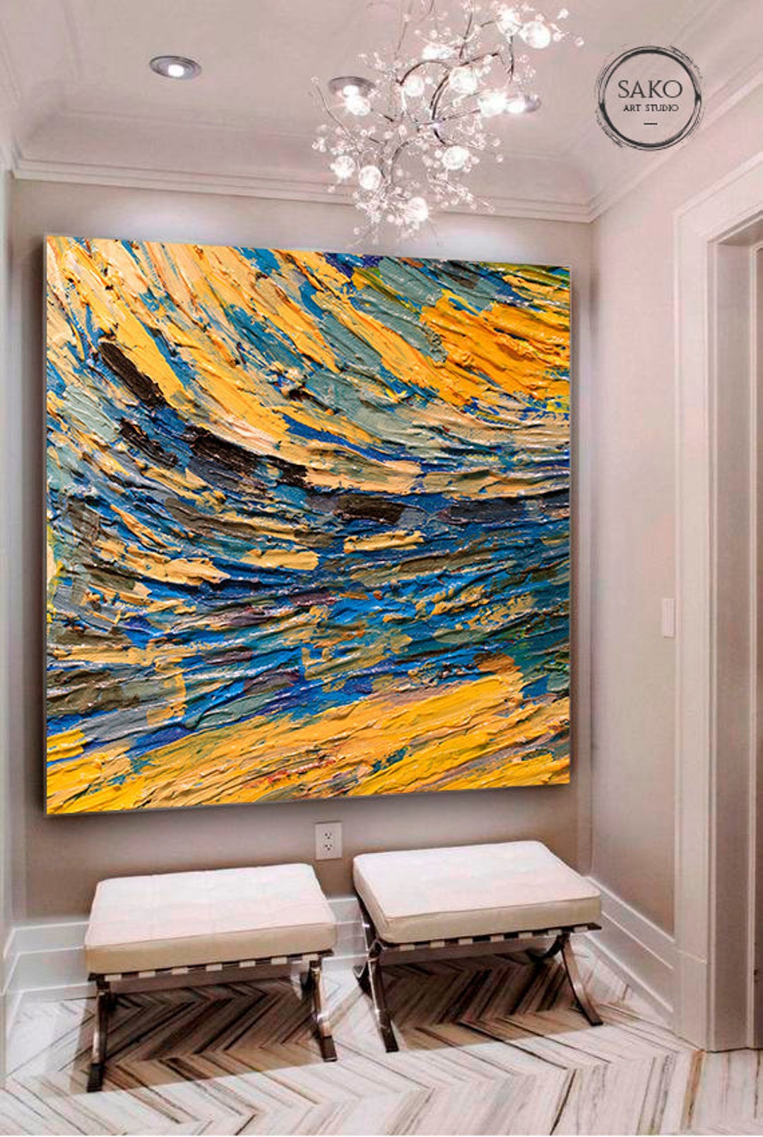 Marine Painting / Seascape Painting / Large Original Abstract Oil ...