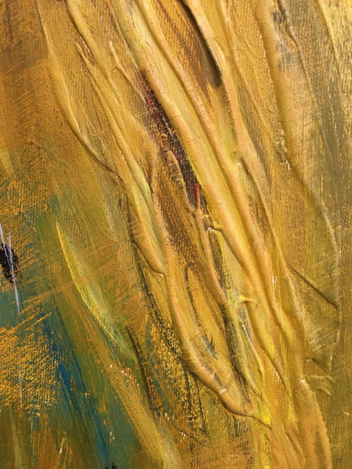 Groot schilderij op canvas originele muur kunst goud | Etsy