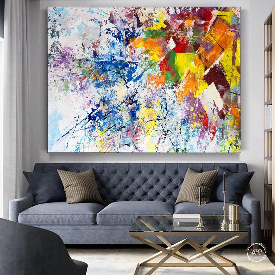Large Unique Abstract Painting Modern Figurative Painting Abstract ...
