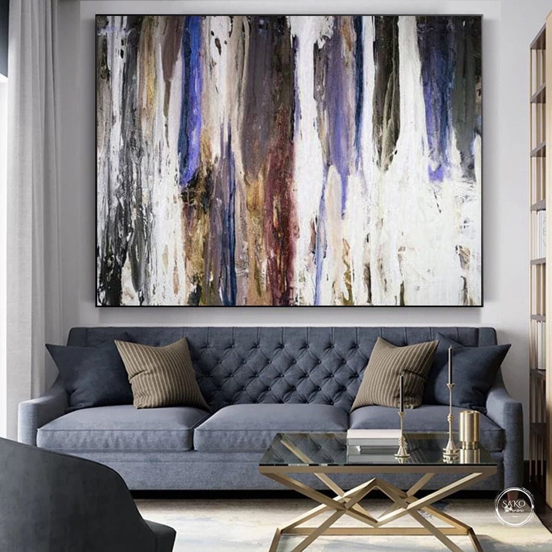Large Unique Abstract Painting Modern Textured Painting Abstract ...