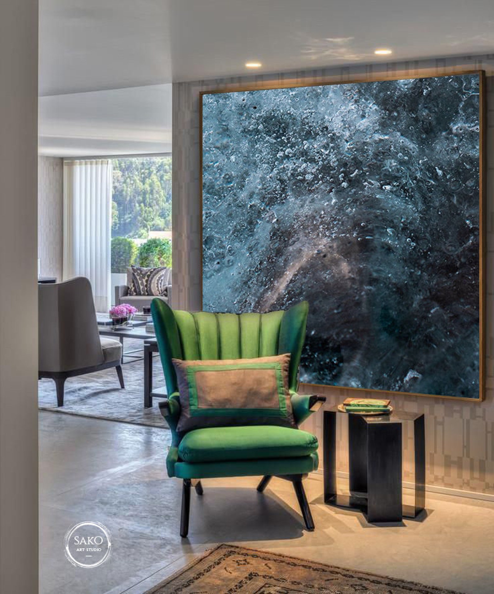 Abstract Night Sky Painting Original Large Painting Contemporary Art ...