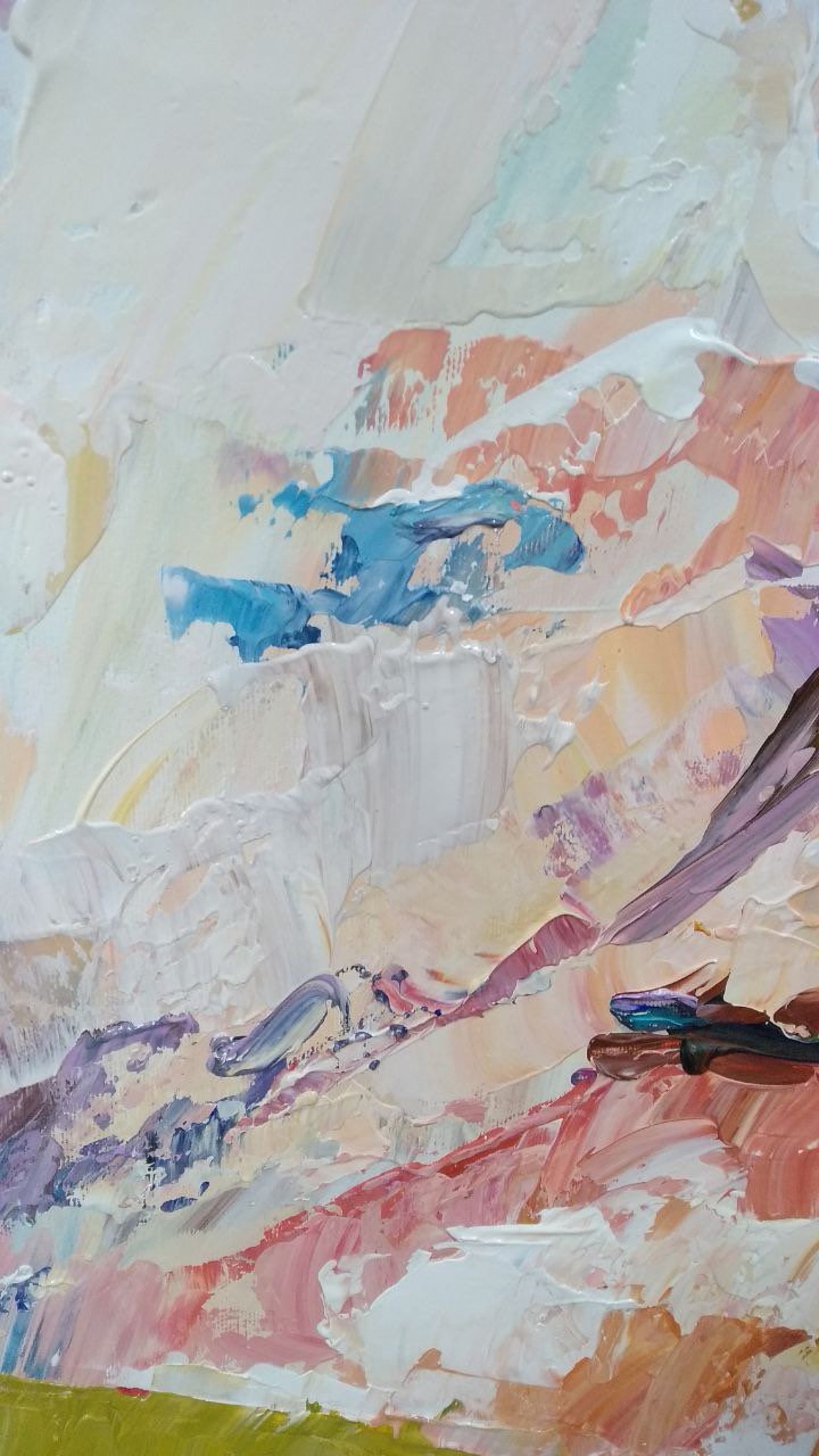 Lips Abstract Painting Large Abstract Acrylic Painting on - Etsy