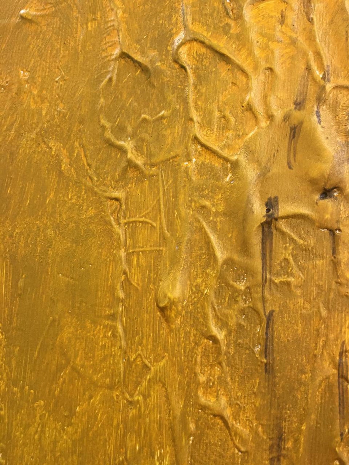 Groot schilderij op canvas originele muur kunst goud | Etsy