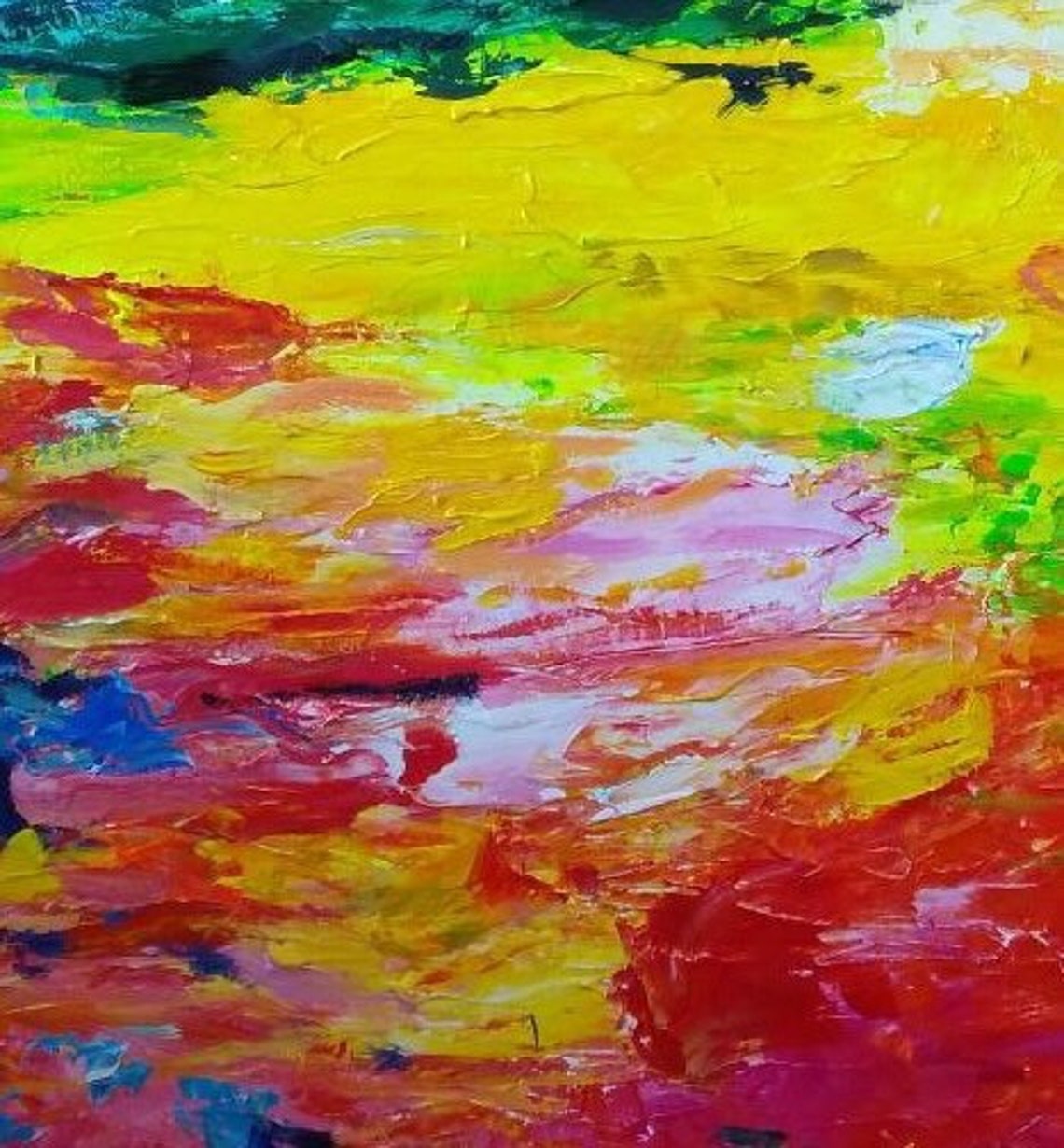 Large Original Abstract Oil Painting / Sunset Painting / - Etsy