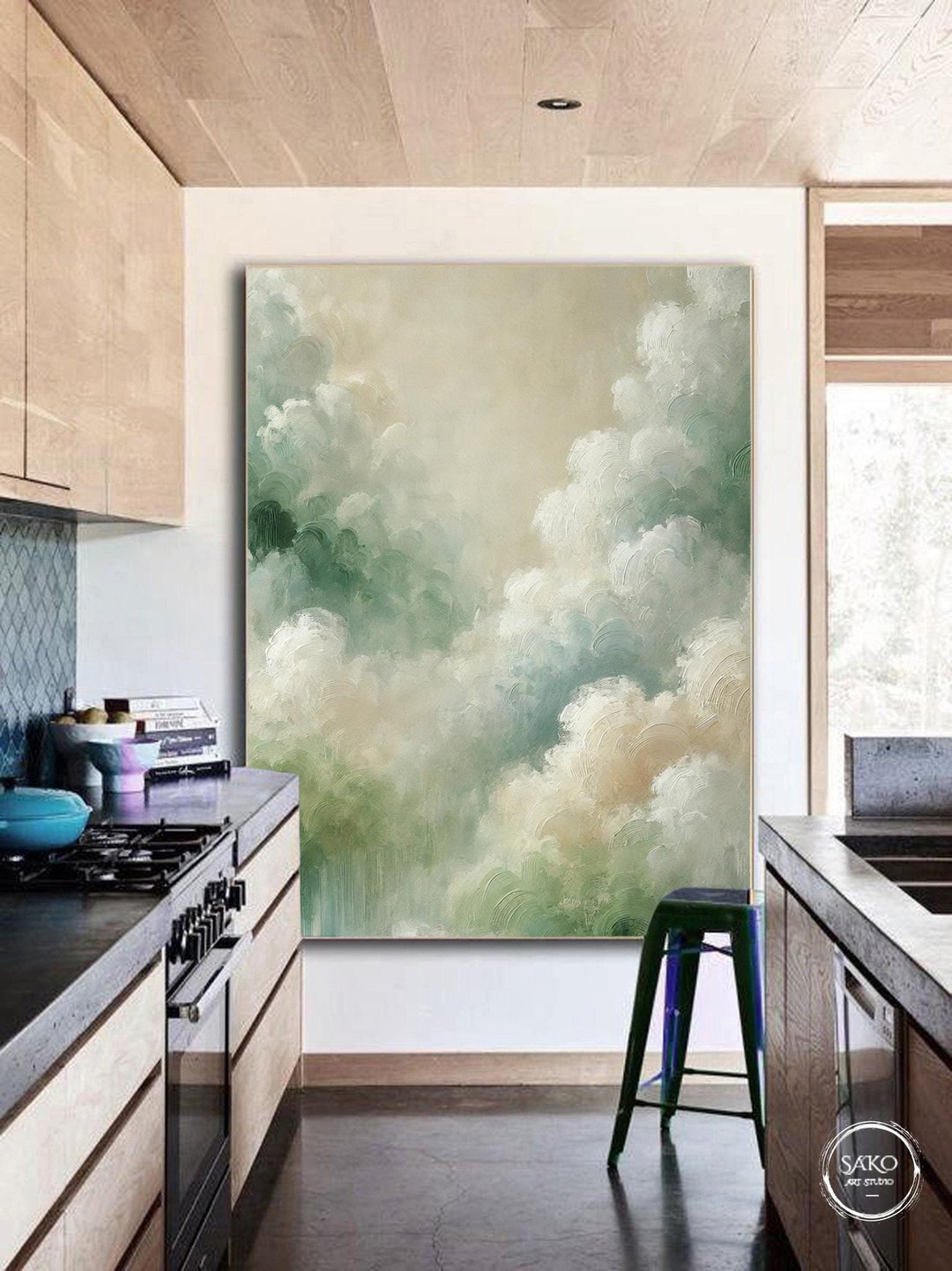 Luxury Wall Art Minimalist Abstract Painting Fluid Acrylic Art Custom ...