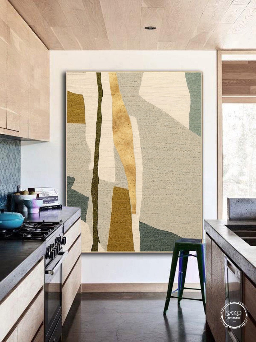 Abstract Painting Original Large Gold Painting Contemporary Art ...