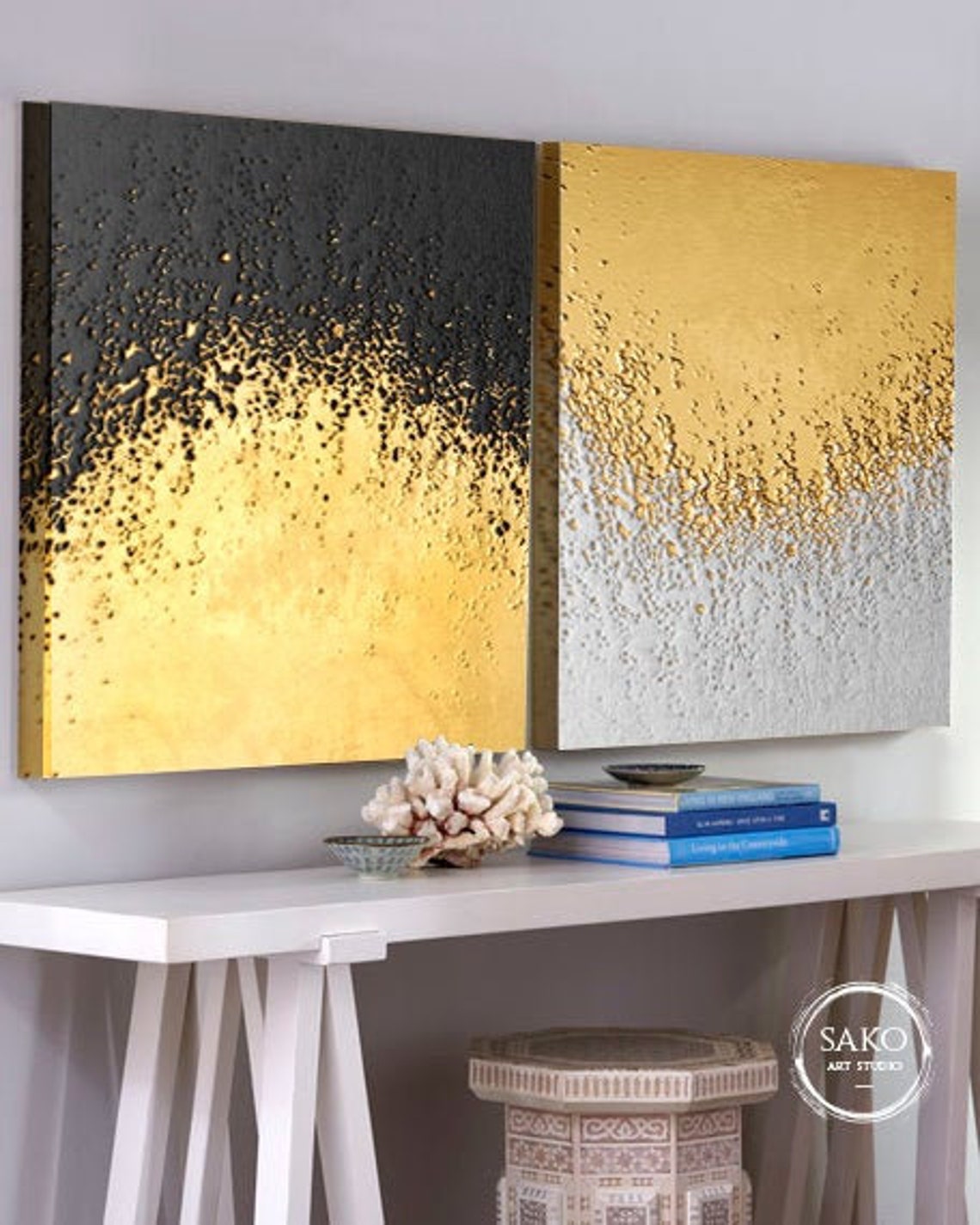 Large Original Abstract Oil Painting / Set of Paintings / | Etsy