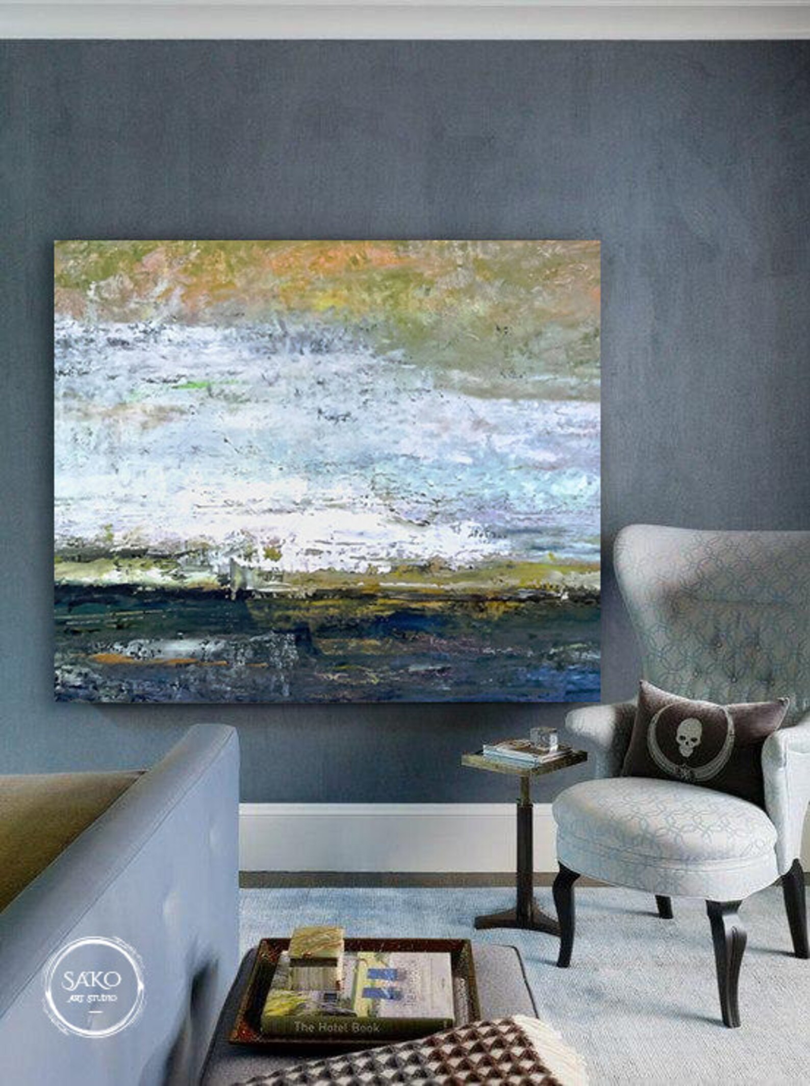 Large Abstract Seascape Painting on Canvas Original Painting - Etsy