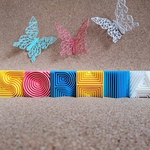 3D Printed Decorative Letters, Bright Colors, 90' Vibe - Etsy