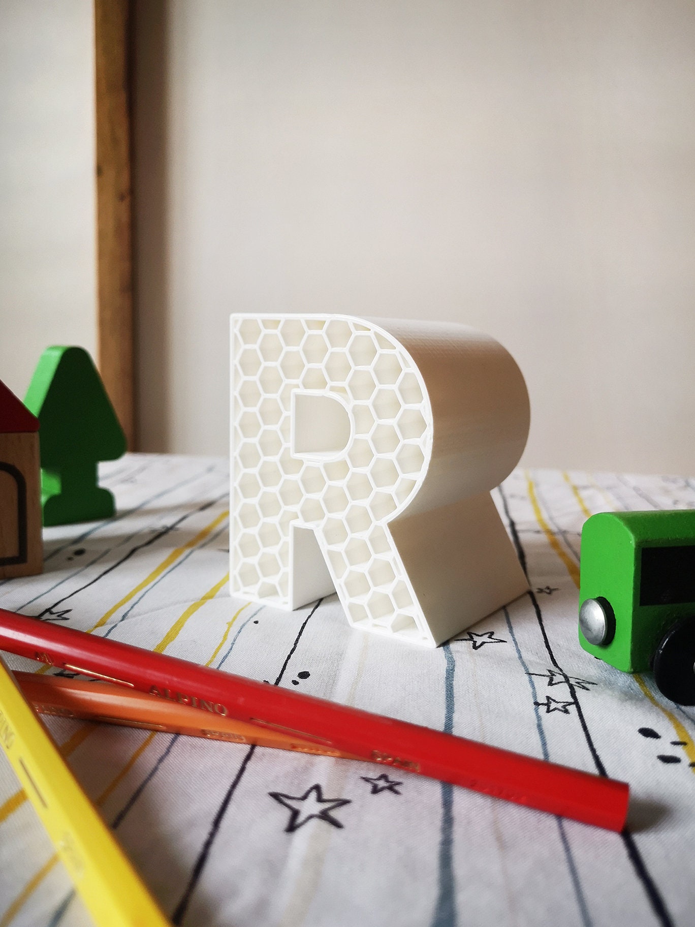 Pencil Holder in a Shape of Lettergreat for Kids Room - Etsy
