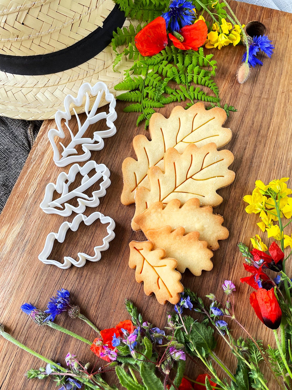 Multiple Size Oak Leaf Cookie Cutters With Imprint and Without - Etsy