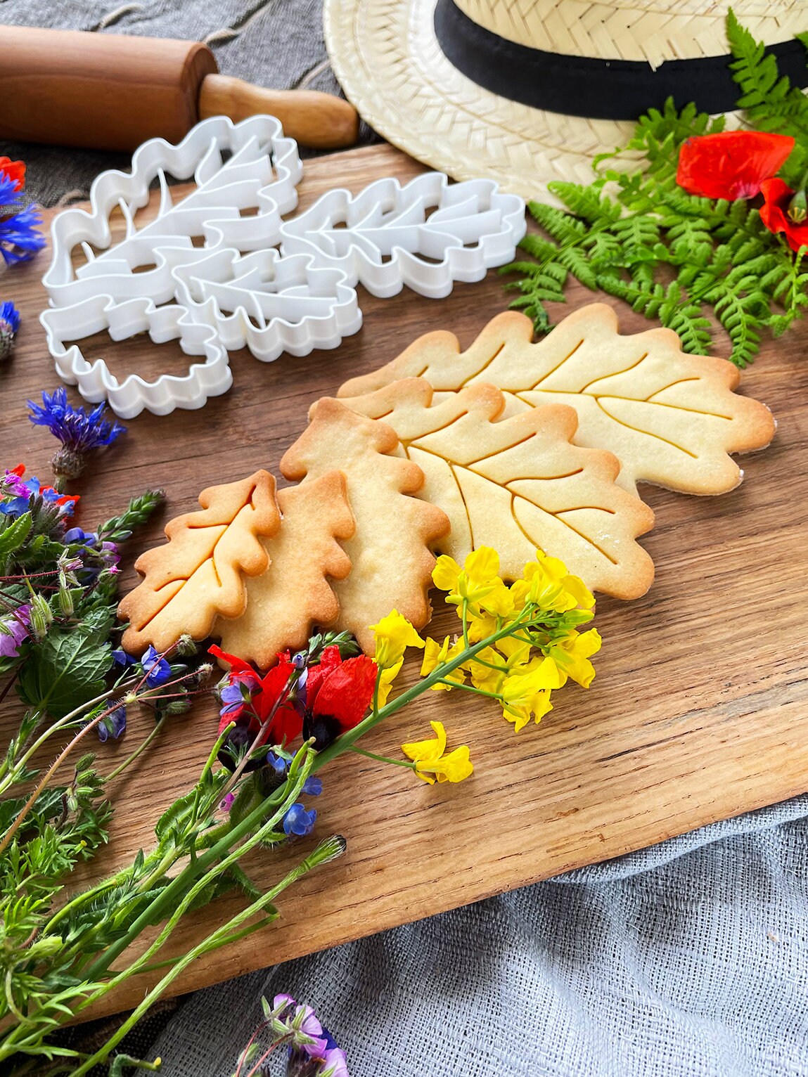Multiple Size Oak Leaf Cookie Cutters With Imprint and Without - Etsy