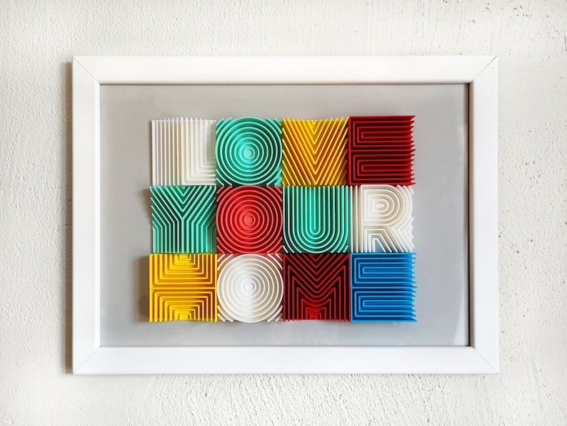 3D Printed Decorative Letters, Bright Colors, 90' Vibe - Etsy