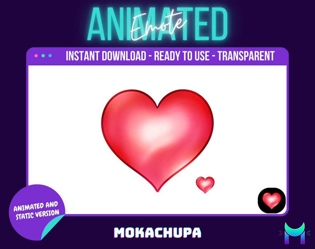 Red Animated Heart Emote: Enhance Your Community Experience on Twitch ...