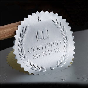 5cm_custom Made Gold/silver Embossed Raised Sticker/label, Embossing ...