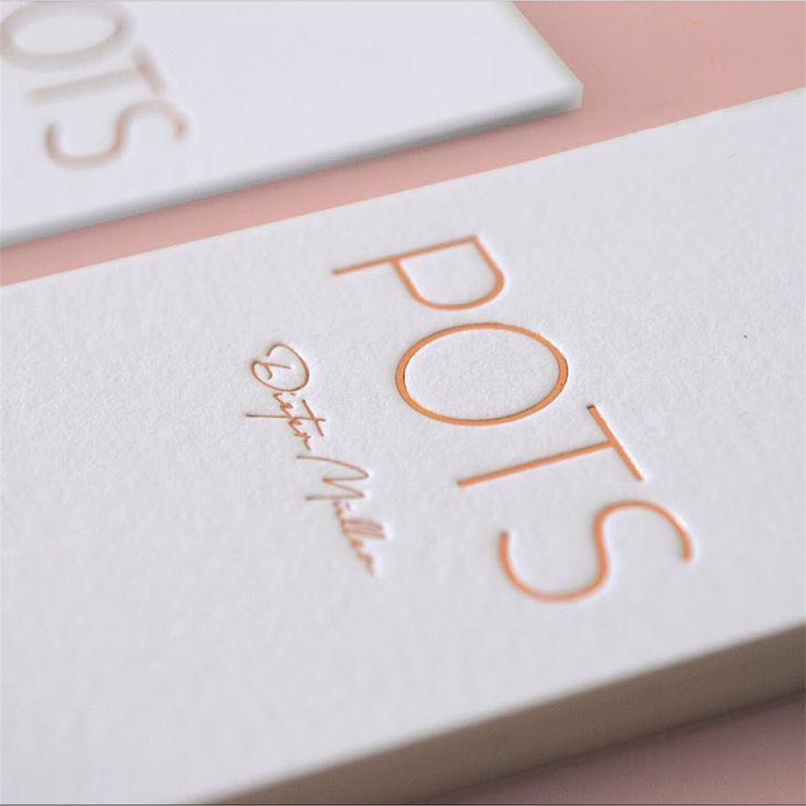 100 Luxury Bronze Foil Business Cards Design and Print, QR Calling ...