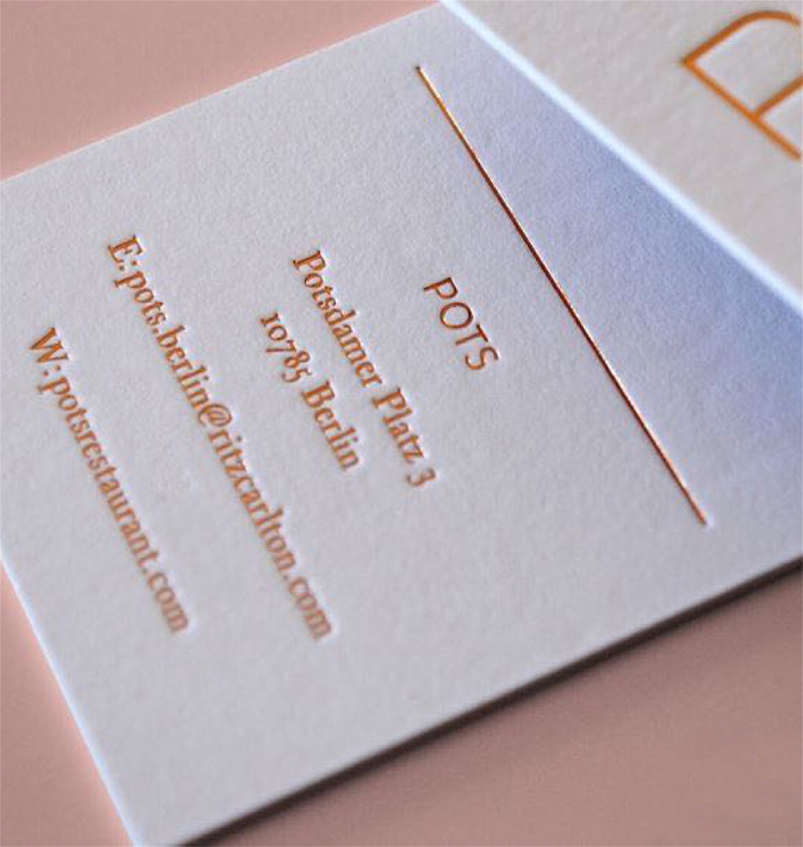 100 Luxury Bronze Foil Business Cards Design and Print, QR Calling ...