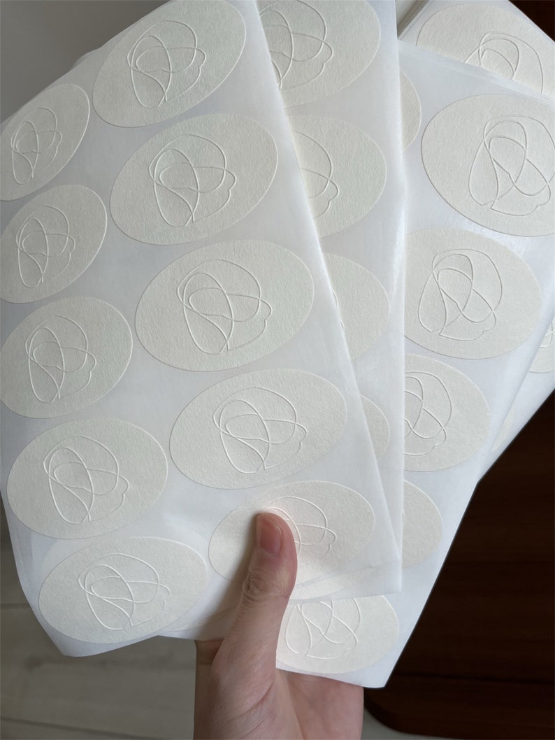 Custom Embossed Sticker/gold Silver White Raised Metallic - Etsy