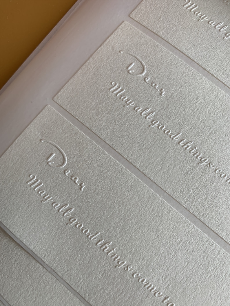 Custom Embossed Sticker/gold Silver White Raised Metallic - Etsy