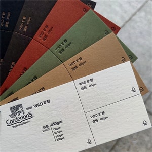 Letterpress Business Card Design and Print , Mutiple Card Stock ...