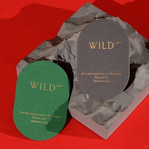 100 Custom Shape Letterpress Business Cards With Foil Stamping - Modern ...