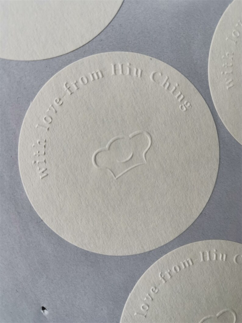 Custom Embossed Sticker/gold Silver White Raised Metallic - Etsy