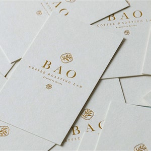 Gold Business Card Design and Print, Cotton Business Card With Gold ...