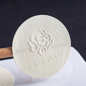 Custom Embossed Sticker/gold Silver White Raised Metallic Label ...