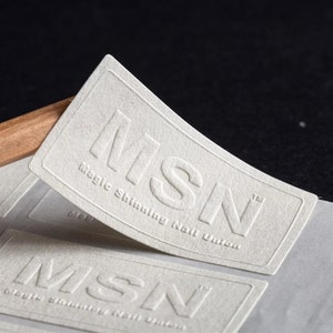 Custom Embossed Sticker/gold Silver White Raised Metallic Label ...