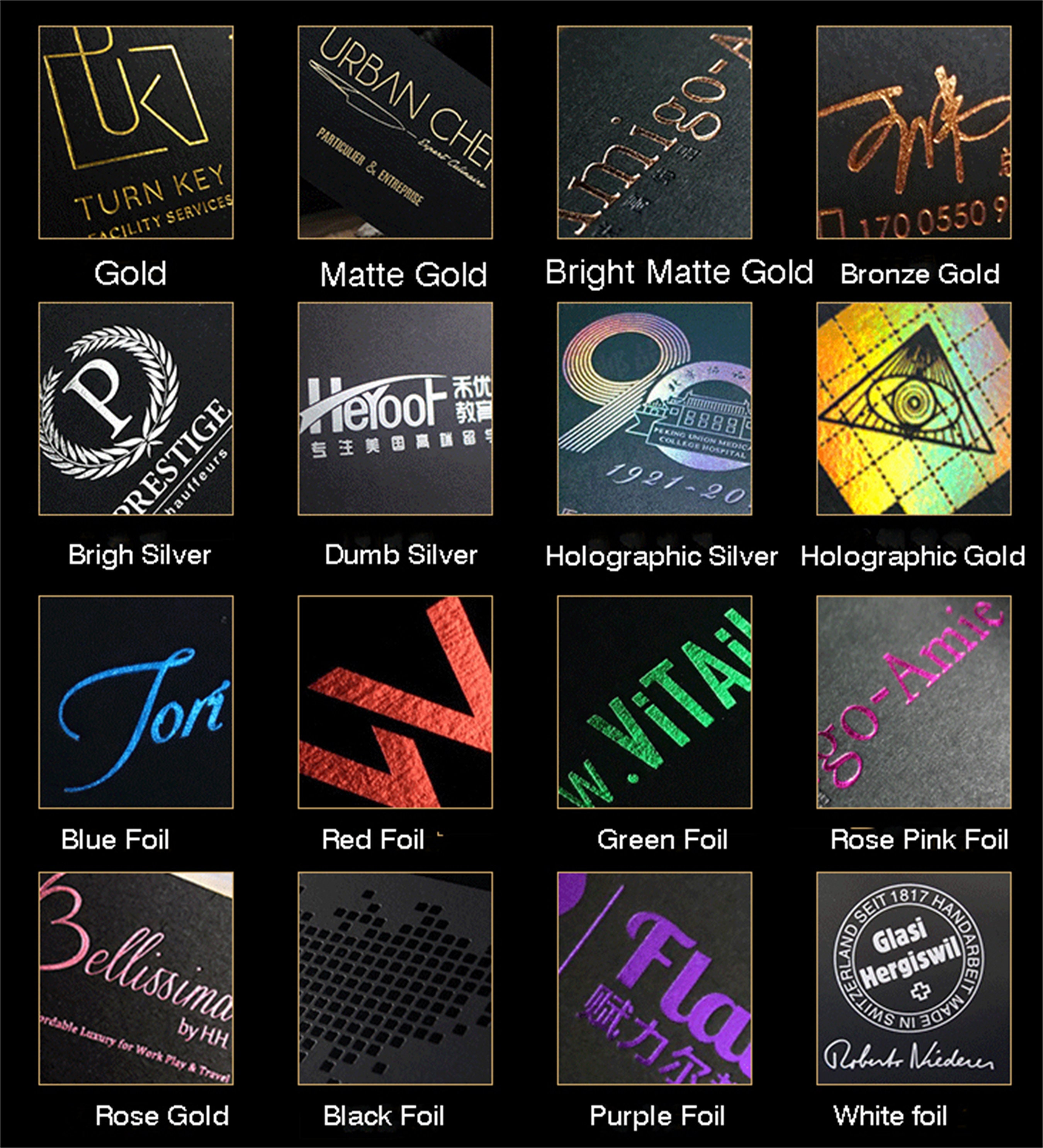 Luxury Gold Foil Business Cards Design and Print, Foil Edging Calling ...