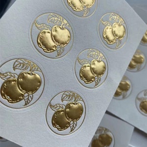 Custom Embossed Sticker/gold Silver White Raised Metallic Label ...