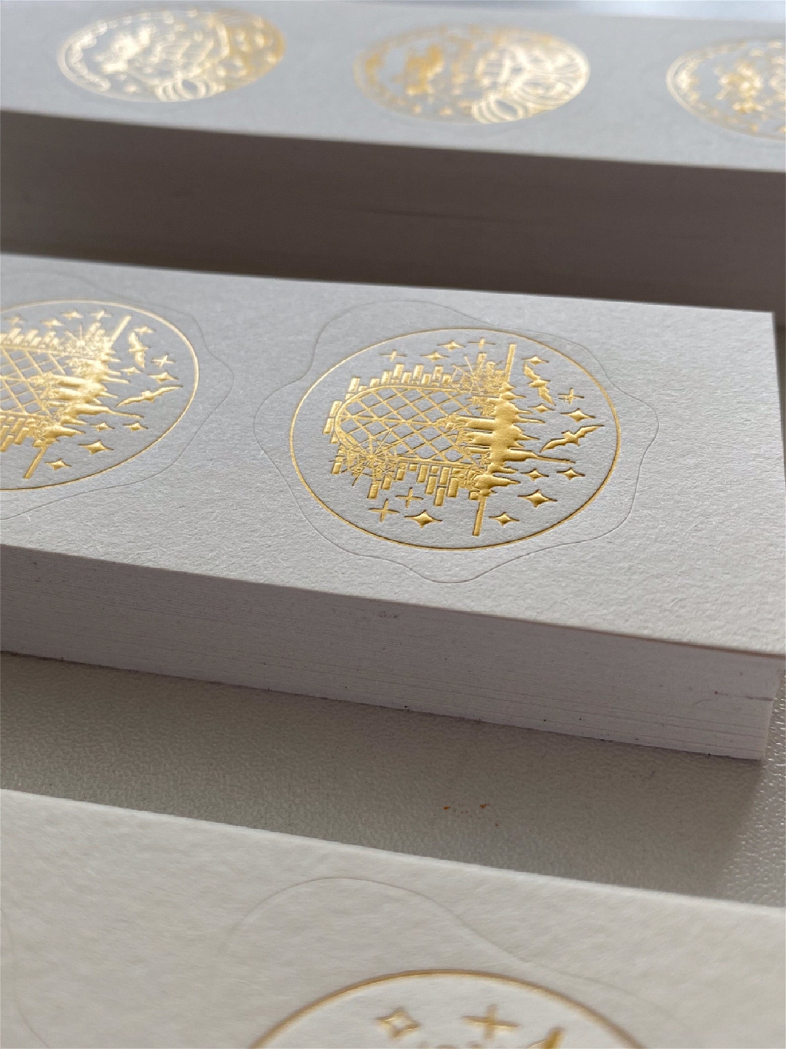 Custom Embossed Sticker/gold Silver White Raised Metallic Label ...