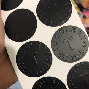 Custom Blind Embossed Sticker/black Foil Raised Metallic Label ...