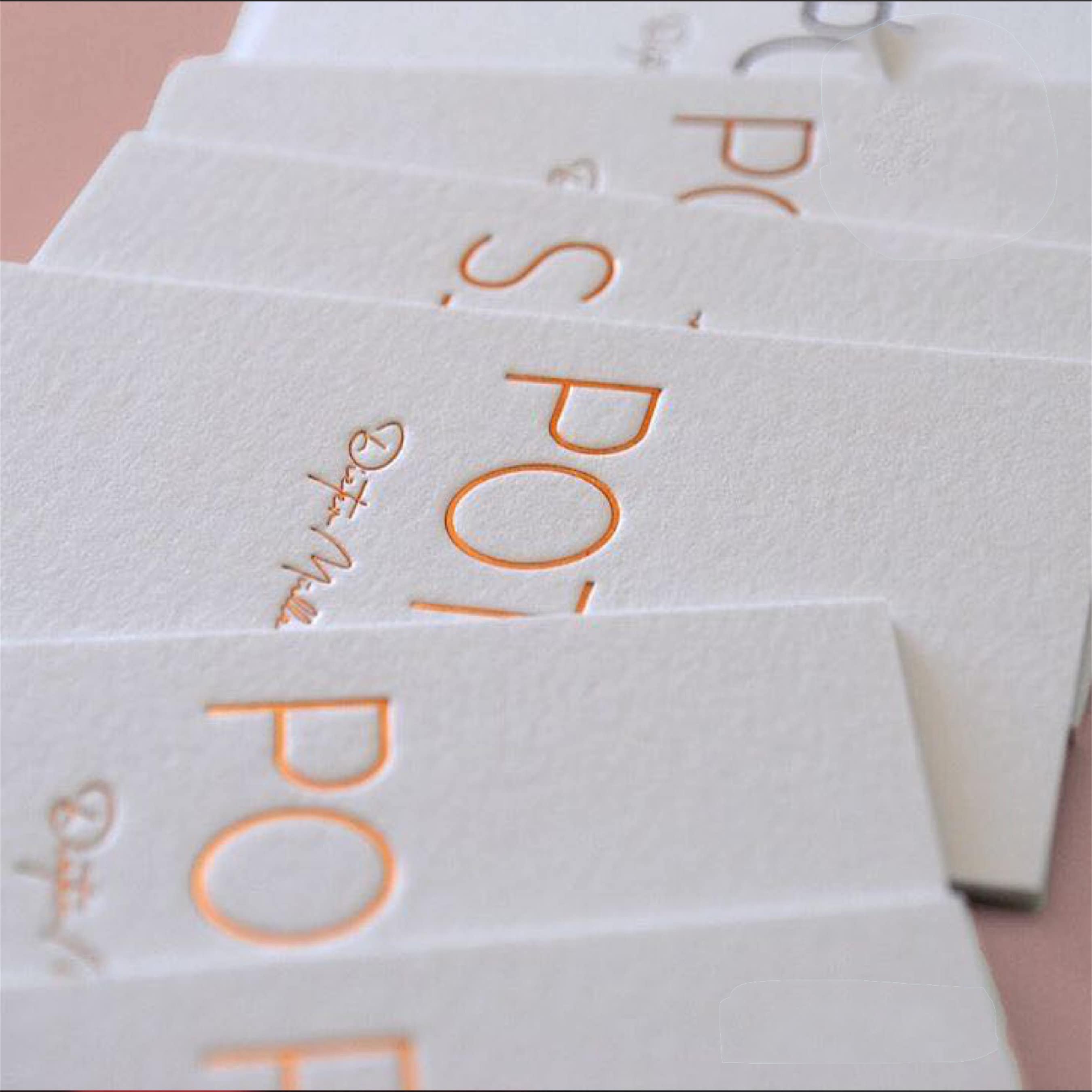 100 Luxury Bronze Foil Business Cards Design and Print, QR Calling ...