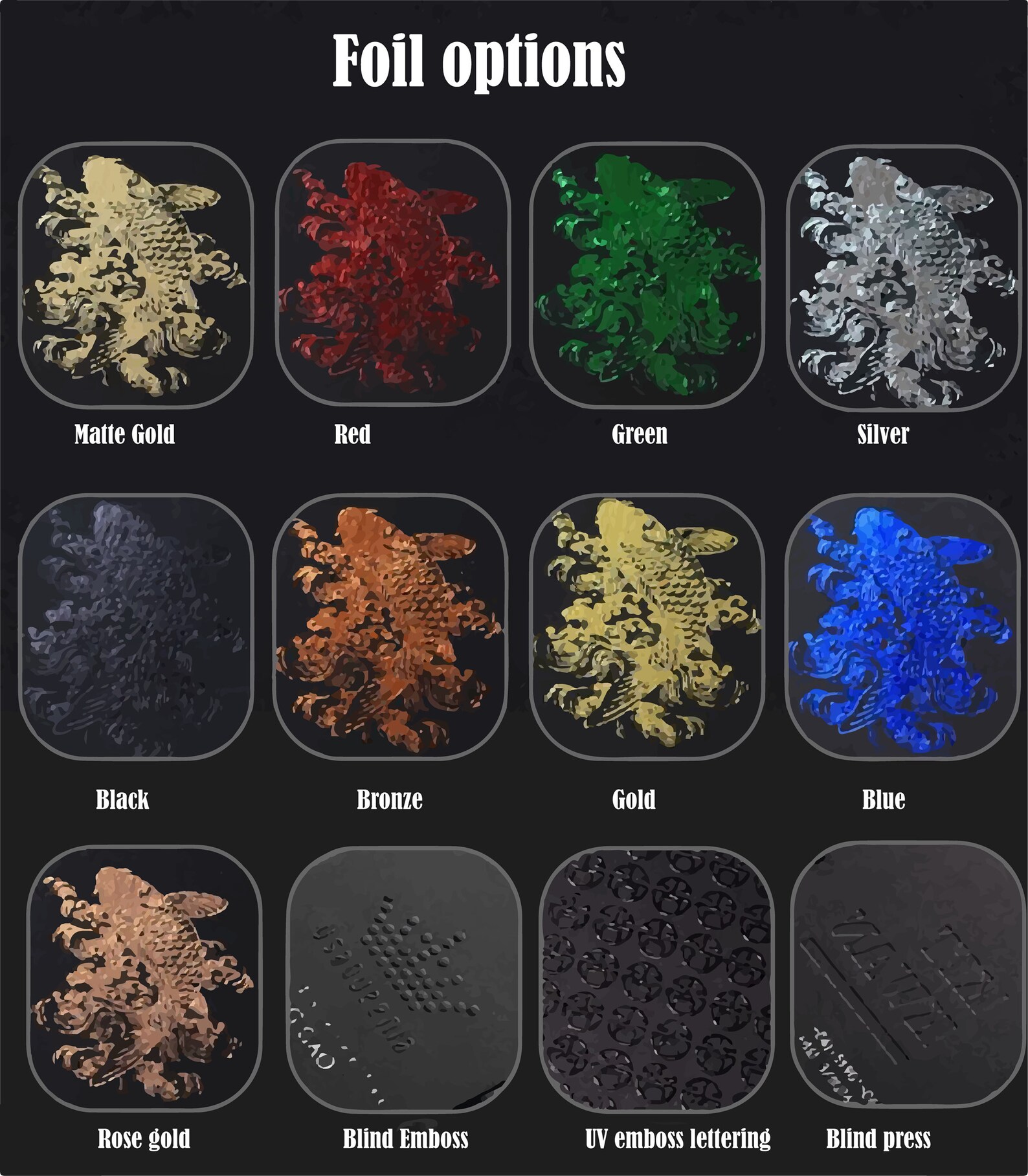 100 Luxury Bronze Foil Business Cards Design and Print, QR Calling ...