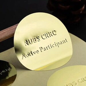 5cm_custom Made Gold/silver Embossed Raised Sticker/label, Embossing ...