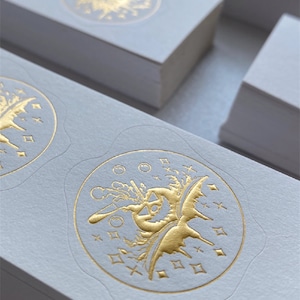 Custom Embossed Sticker/gold Silver White Raised Metallic Label ...