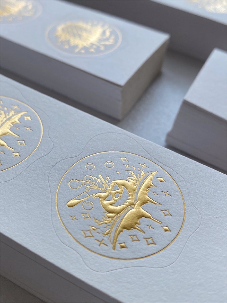Custom Embossed Sticker/gold Silver White Raised Metallic Label ...