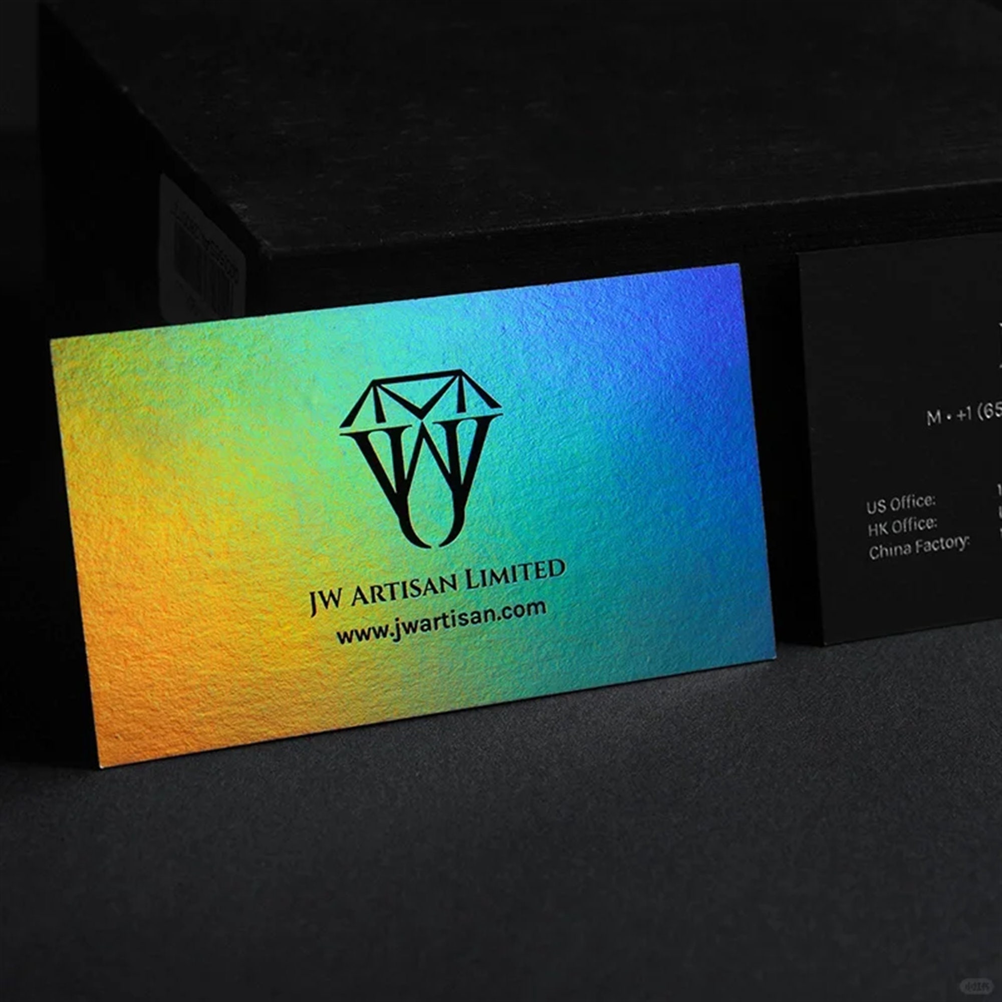Luxury Holographic Foil Business Cards Design and Print, Foil Edging ...